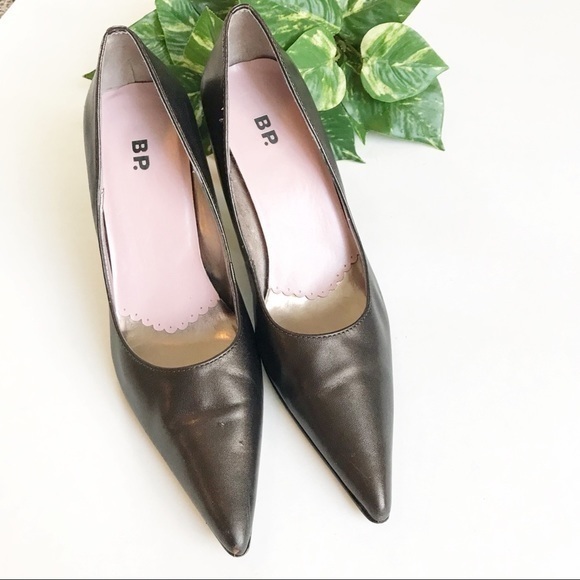 bp | Shoes | Bp Dark Metallic Pointed Toe 2 Heels Size 55 | Poshmark